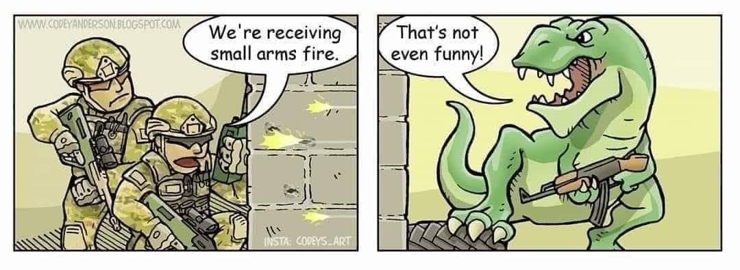 Small arms fire — With Both Hands